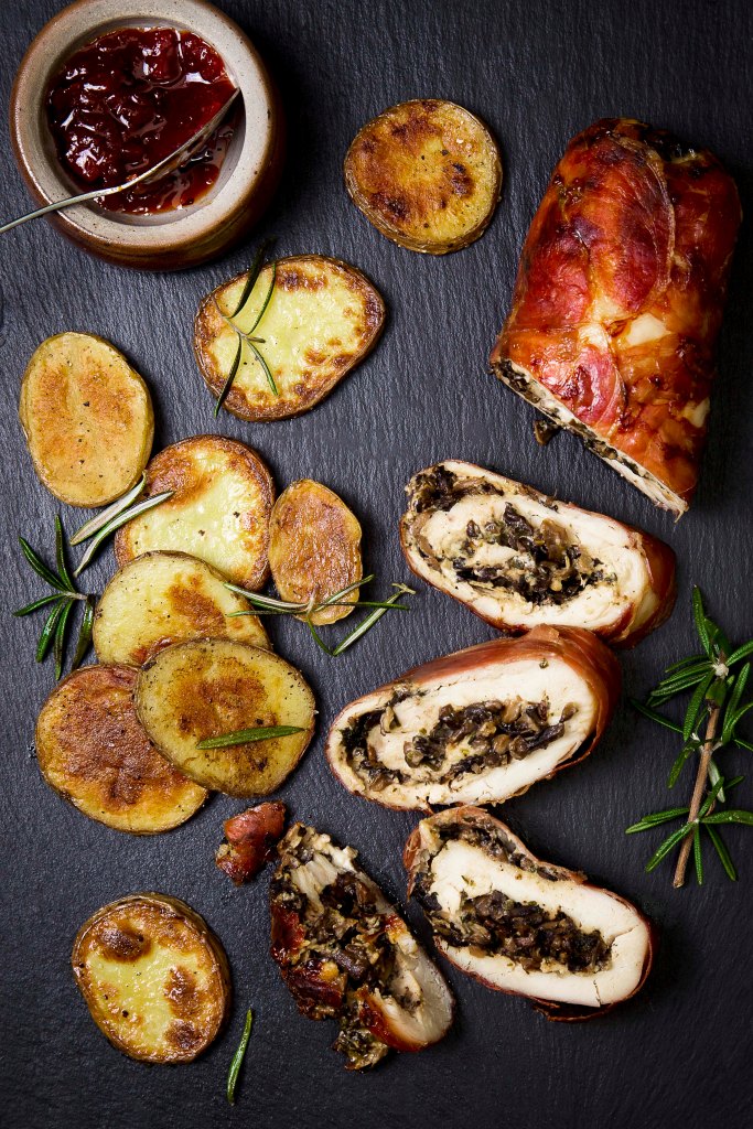Chicken and Mushroom Roulade wrapped in Parma Ham – Cook with B…