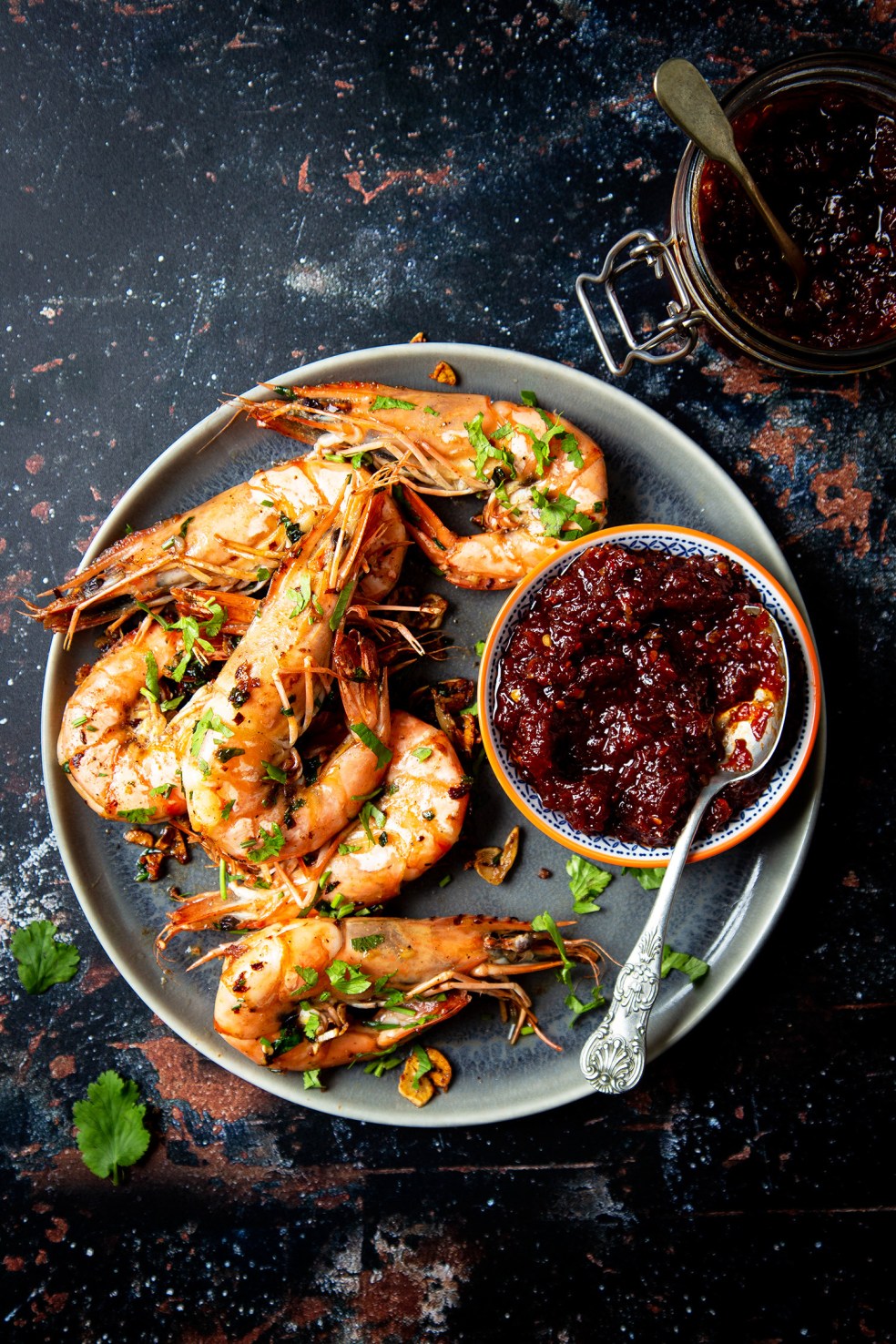 Homemade Chilli Jam with Grilled King Prawns – Cook with B…